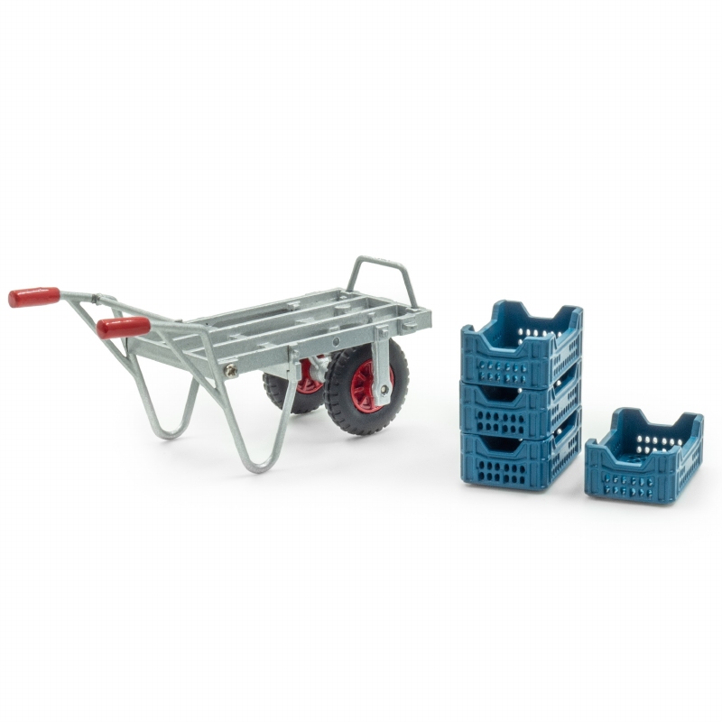UH - Kruiwagen met 4 groente/asperge kratten - 1/32